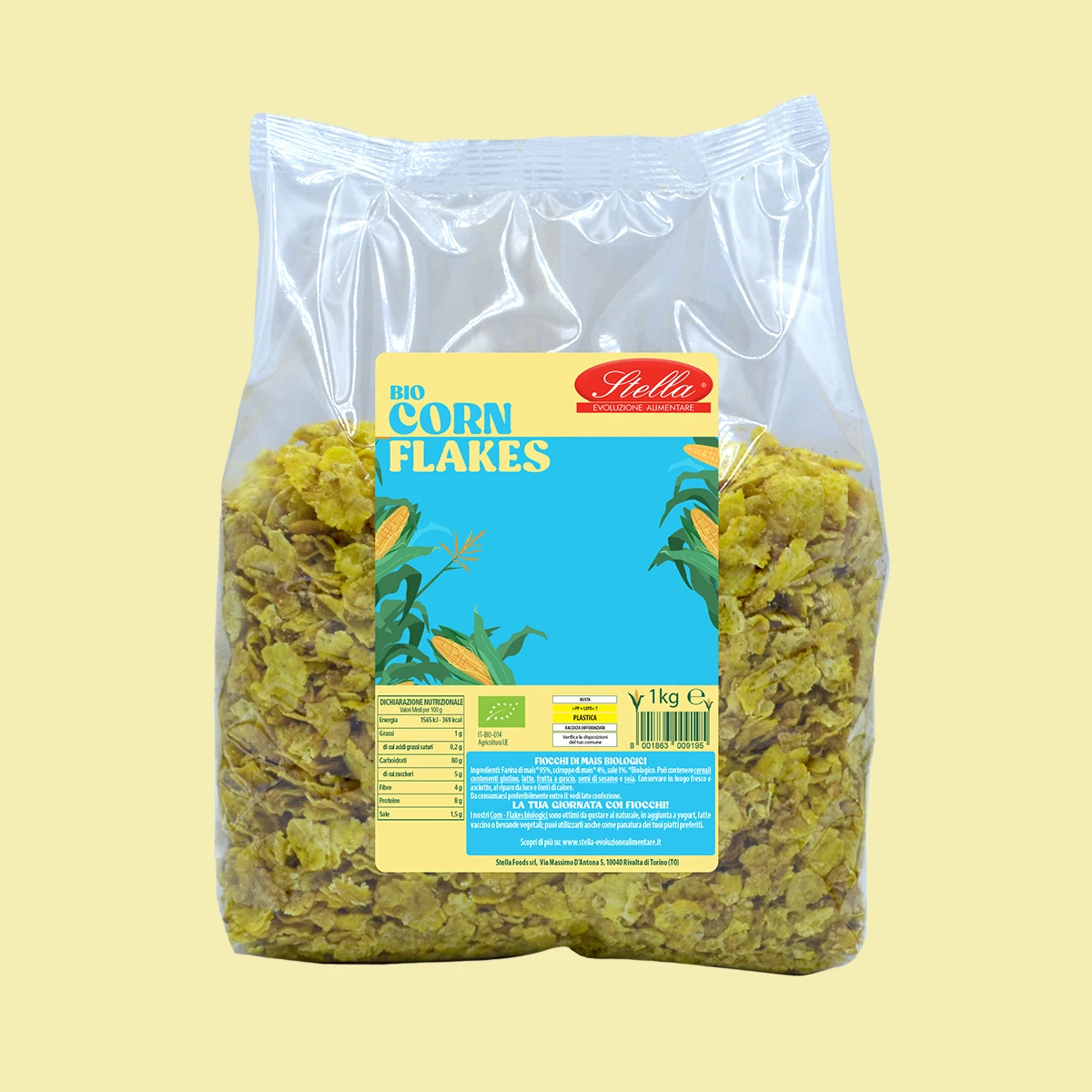Corn Flakes Tradizionale Biologici 1 kg | Stella Foods - Vero Network